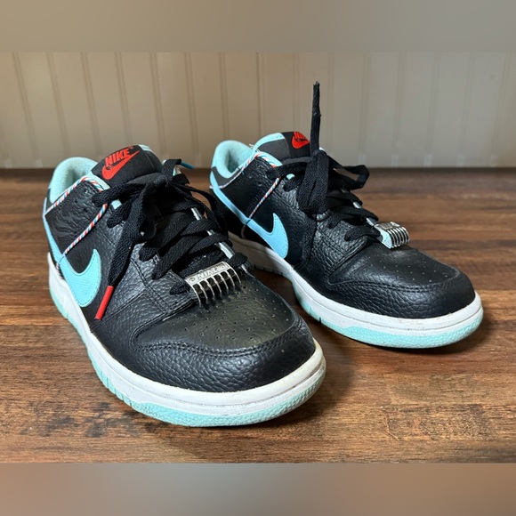 Nike | Shoes | Nike Dunk Low Retro Se Gs Barber Shop Black Shoe Size ...